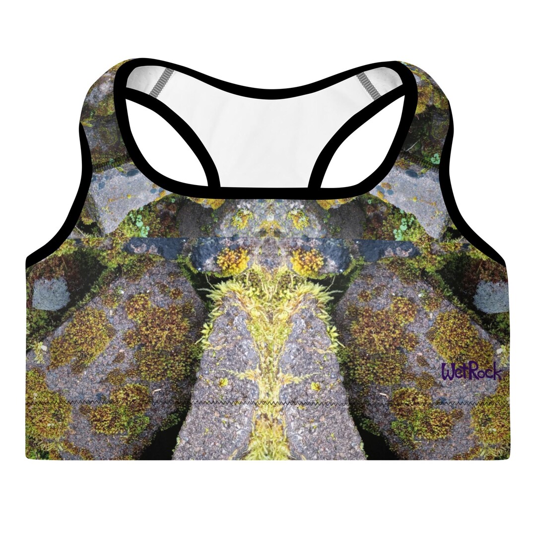 3-D Mirror-image Design of “mossy Rubble” on Our Padded Sports Bra ...