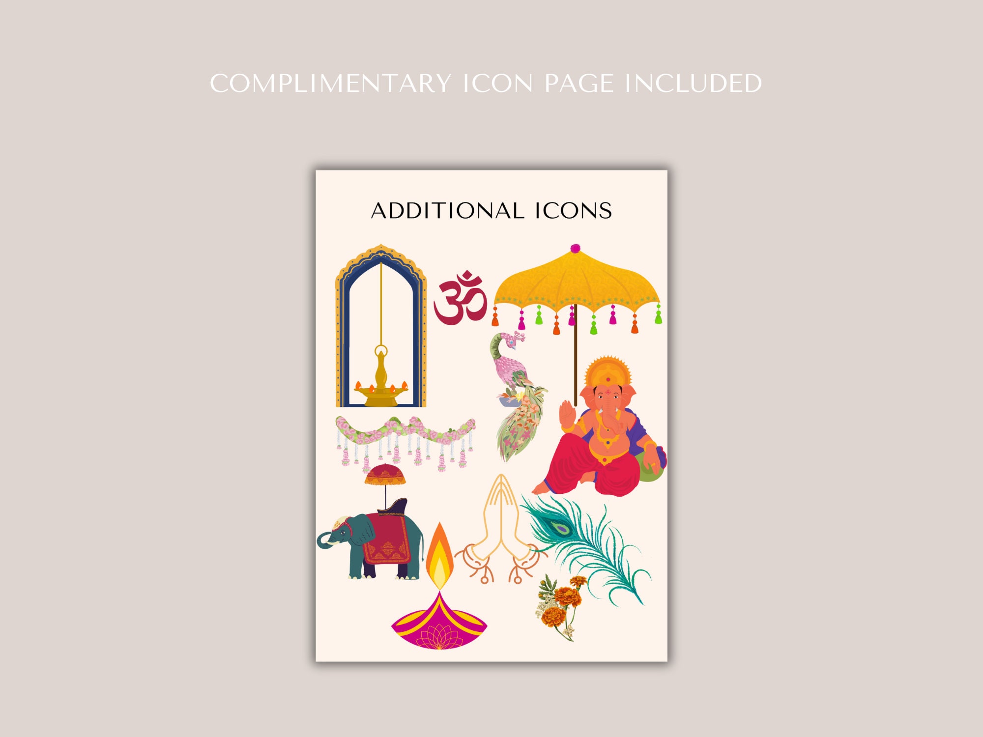 Indian Hindu Wedding Ceremony Invitation Mehndi Sangeet Template ...
