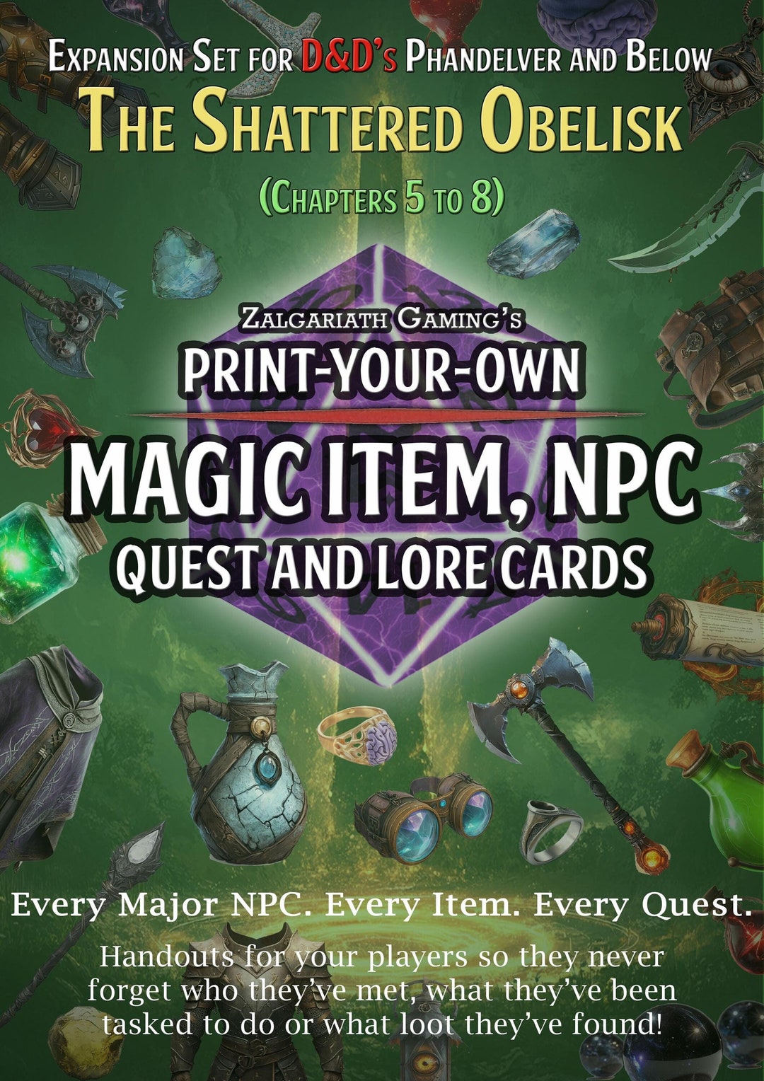 Dnd Phandelver and Below: the Shattered Obelisk Printable DM Handouts - Every Quest, NPC, Magic ...