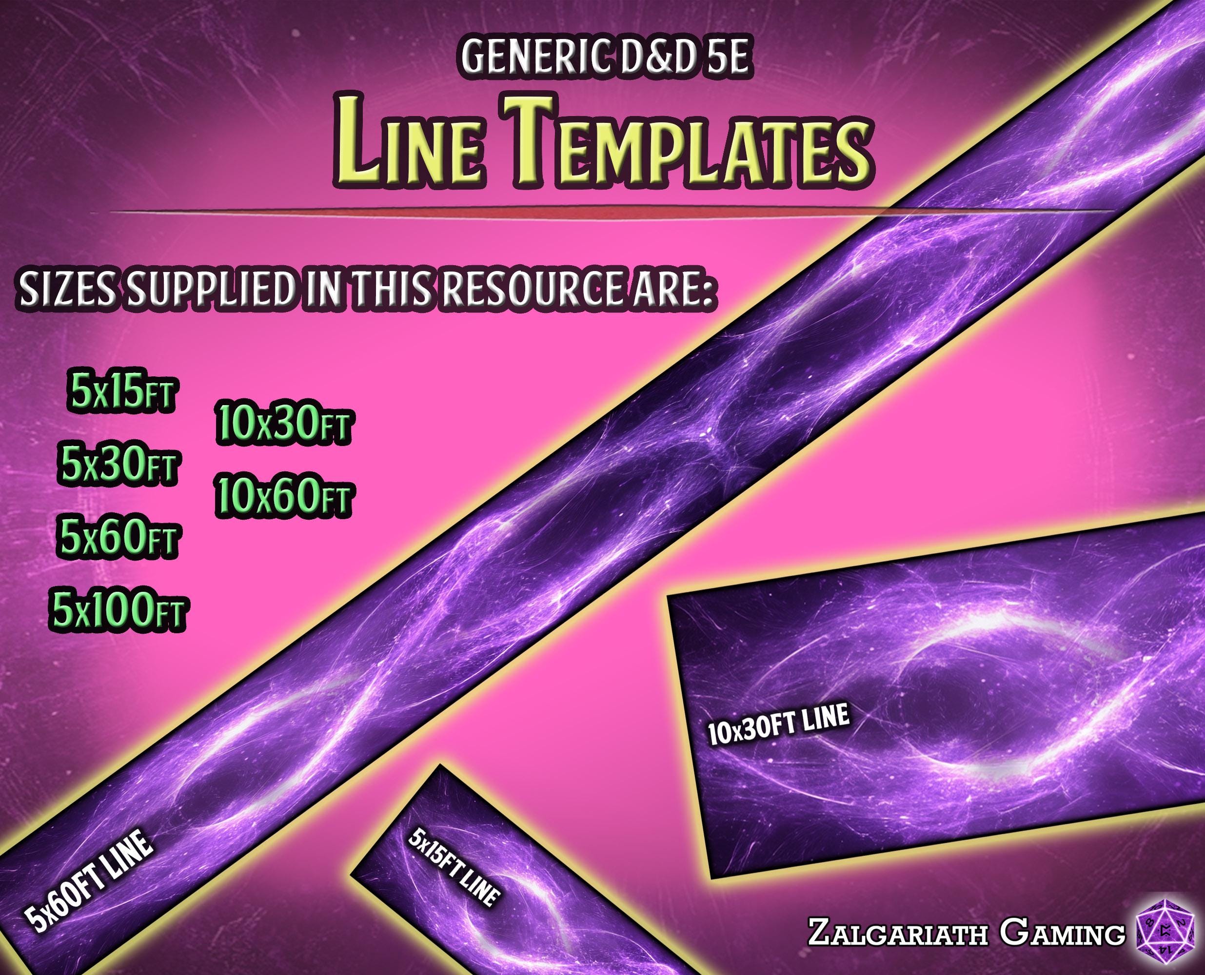 Dnd 5e Spell Aoe Templates: Cones, Cubes, Lines & Radius Circles ...