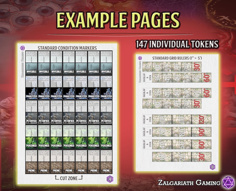 Dnd Printable Condition Markers, Weapon Mastery and Inspiration Tokens ...