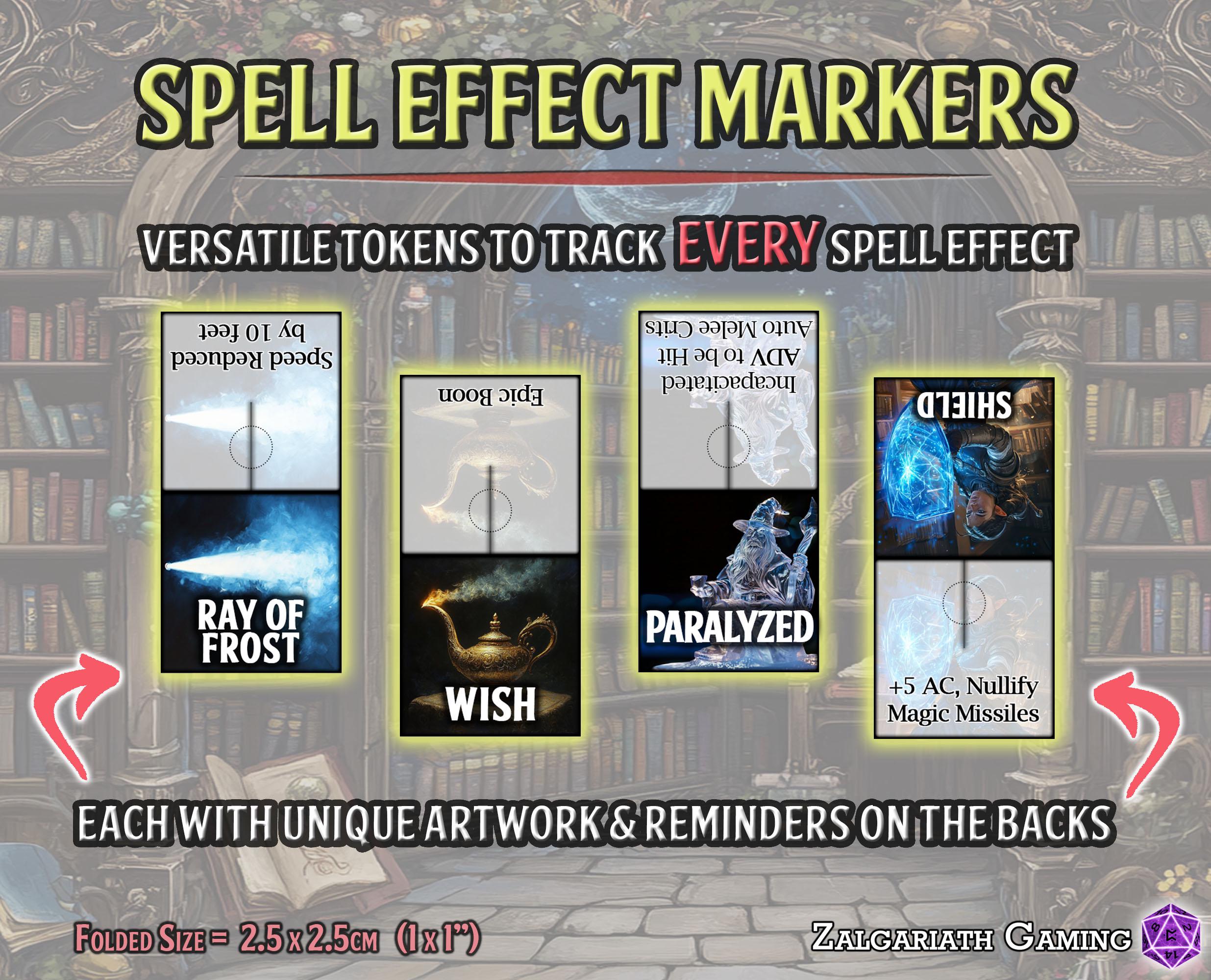 D&D 5e Complete Spell Card Toolbox: Aoe Templates, Condition Markers ...