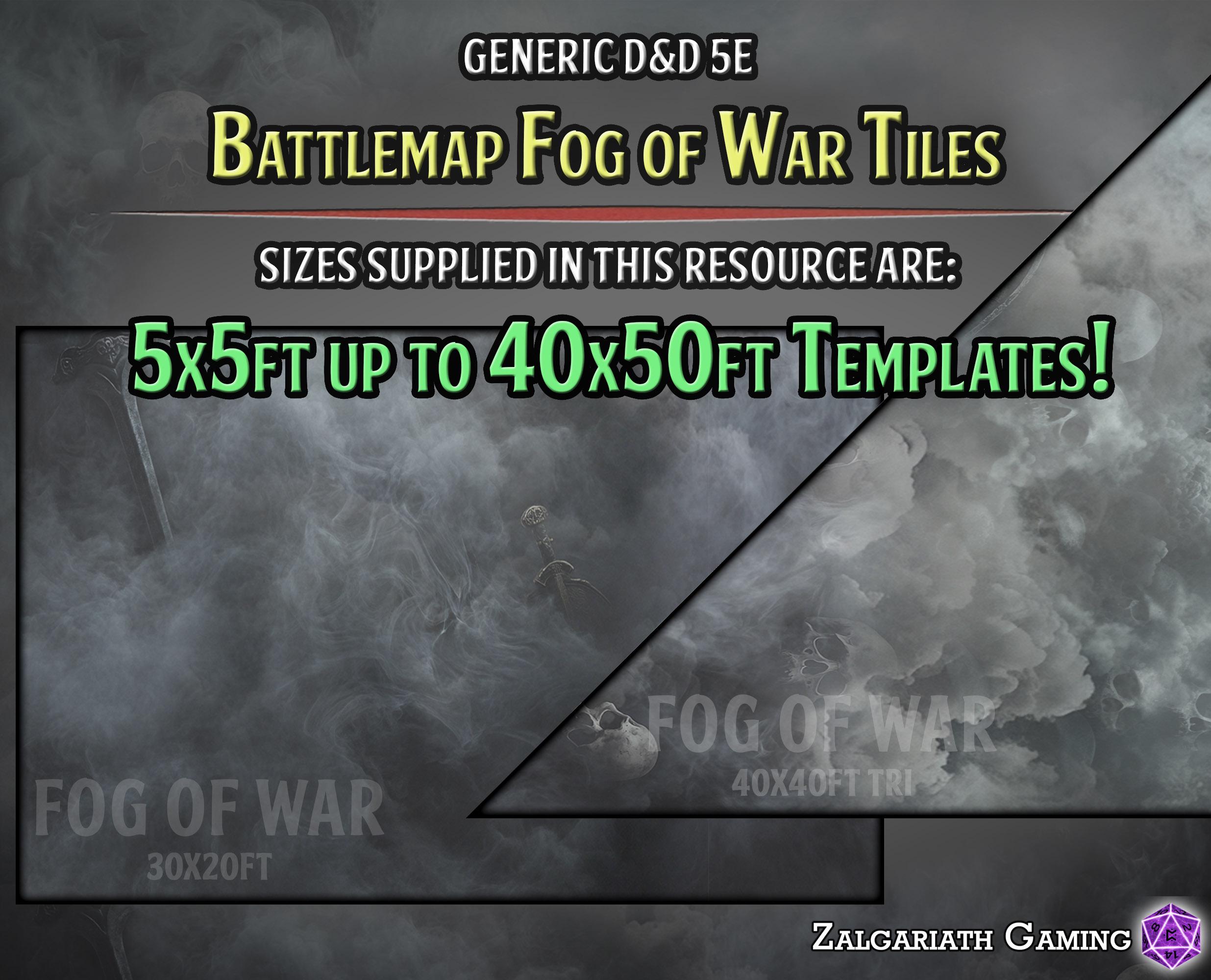Dnd Printable Fog of War Template Tiles - Etsy