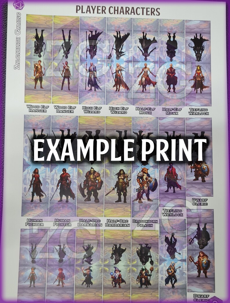 Dnd Lost Mine of Phandelver Player Character Printable Paper Minis - Etsy