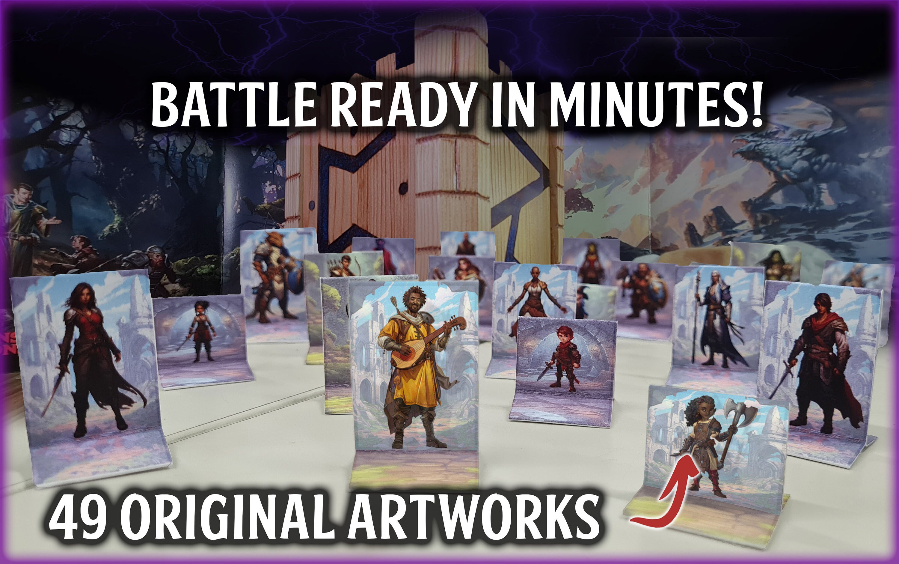 Dnd Dragon of Icespire Peak Player Character Printable Paper Minis - Etsy