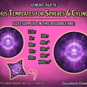Dnd 5e Spell Aoe Templates: Cones, Cubes, Lines & Radius Circles ...
