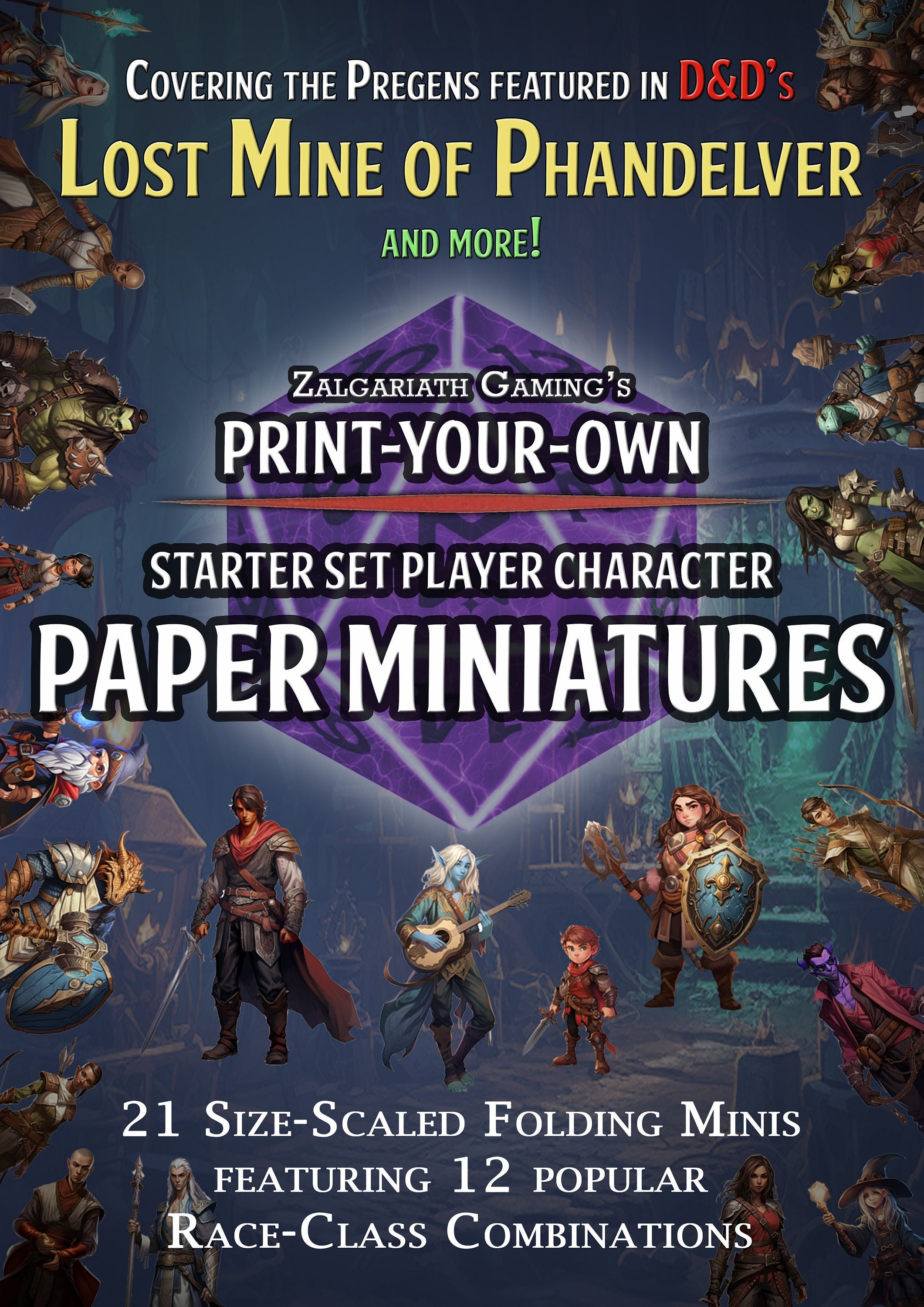 Dnd Lost Mine of Phandelver Player Character Printable Paper Minis - Etsy