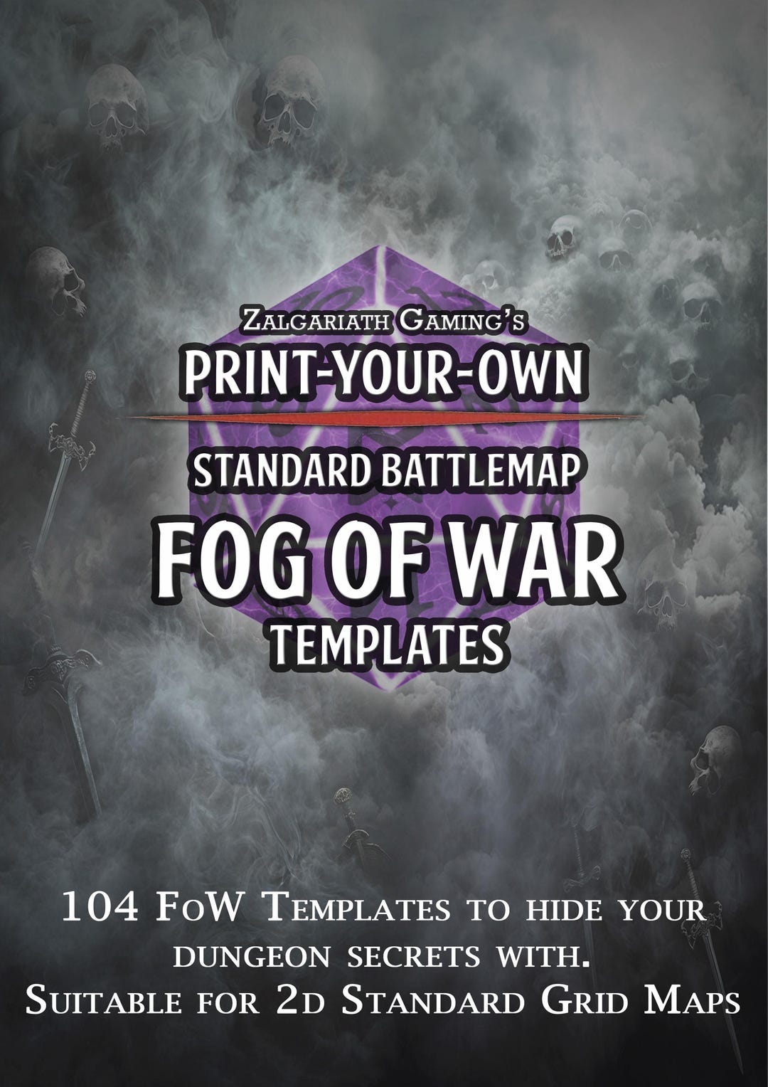Dnd Printable Fog of War Template Tiles - Etsy
