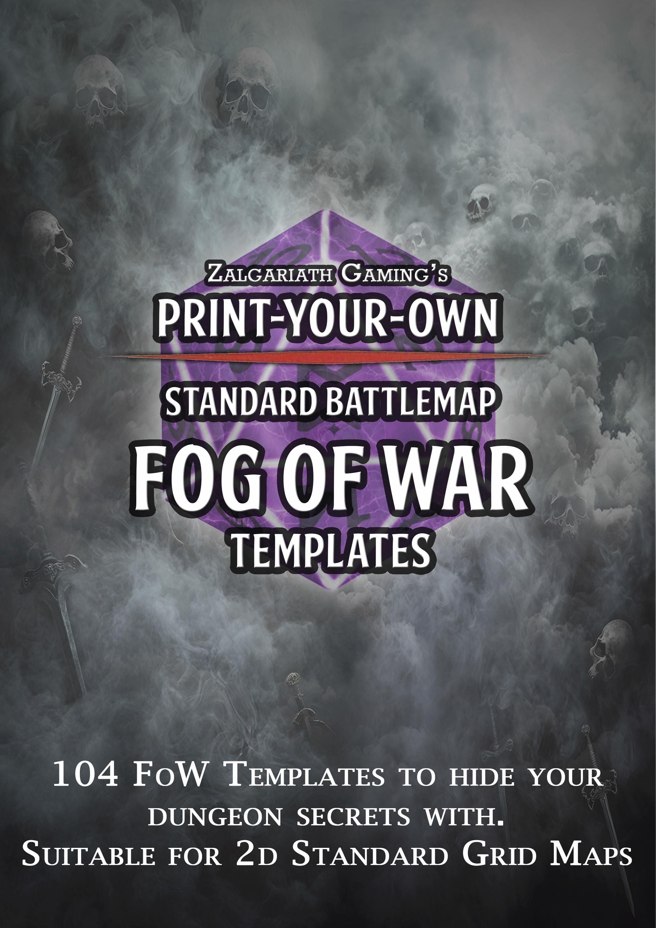 Dnd Printable Fog of War Template Tiles - Etsy
