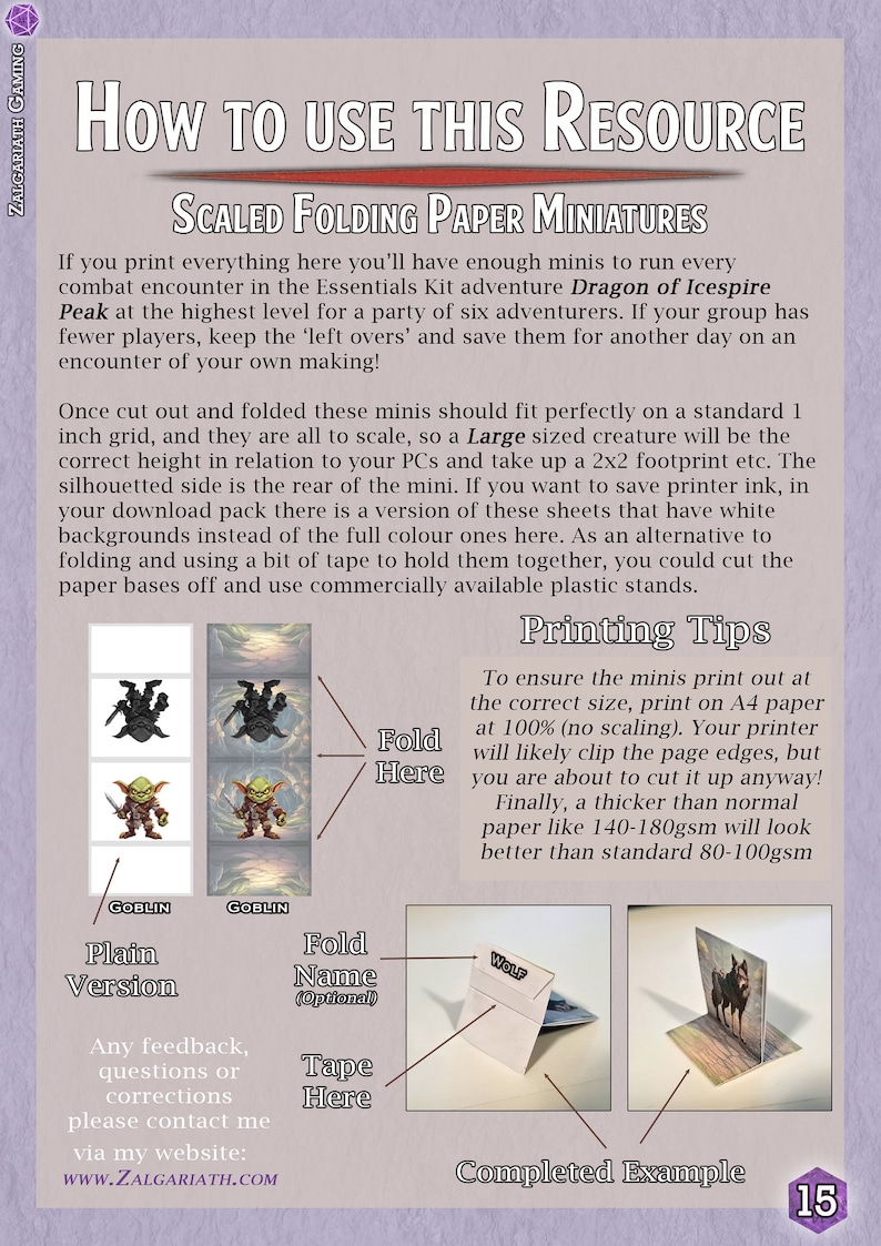 Dnd Dragon of Icespire Peak Printable Paper Minis and Creature Cards - Etsy