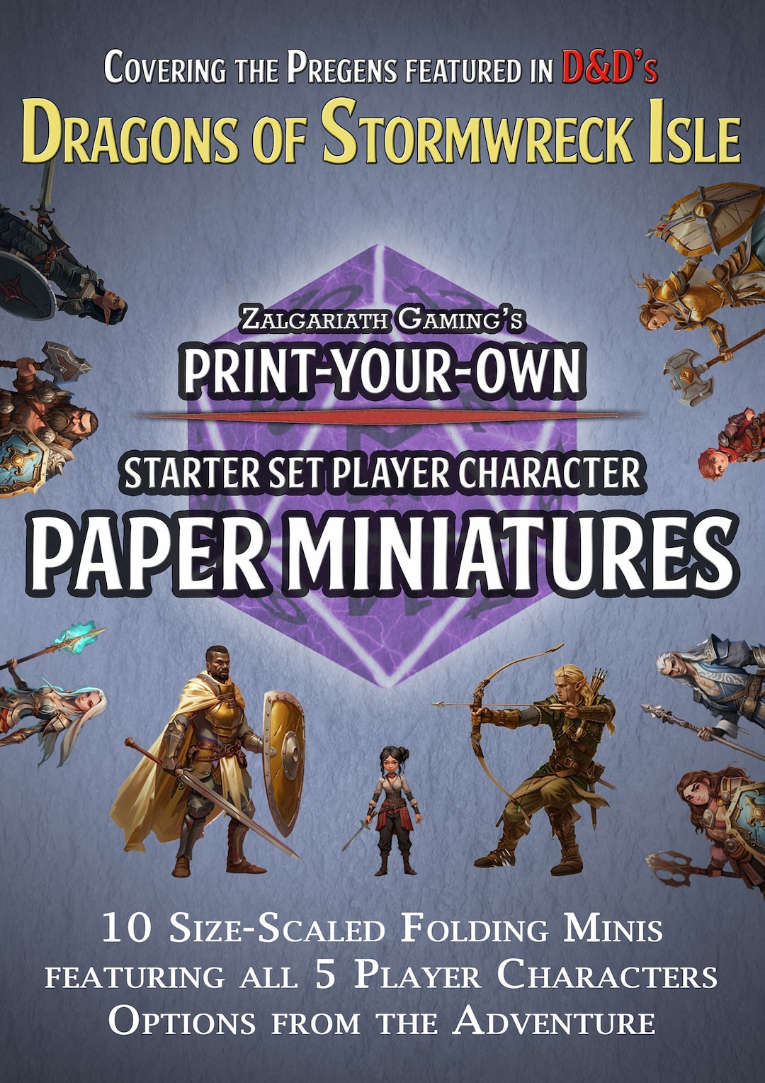 Printable Dnd Player Character Paper Minis dragons of Stormwreck Isle ...