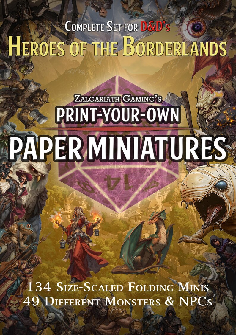 Dnd Heroes of the Borderlands Printable Paper Minis - Etsy