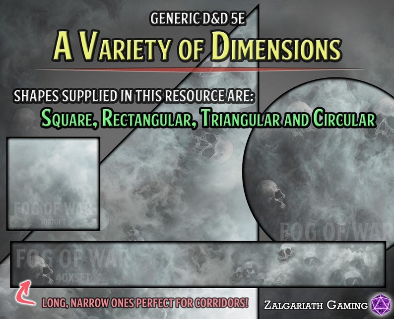 Dnd Printable Fog of War Template Tiles - Etsy