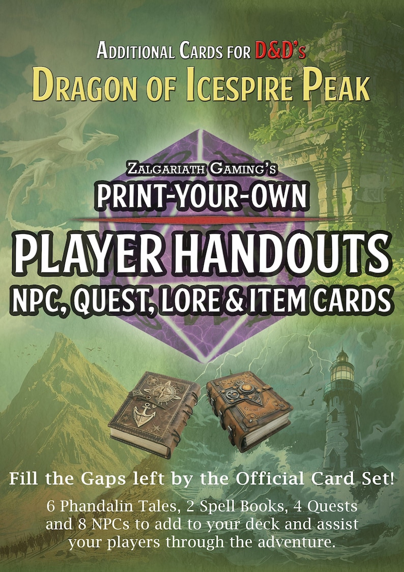 Dnd Dragon of Icespire Peak Printable DM Handouts - NPC, Quest, Lore & Item Cards - Etsy