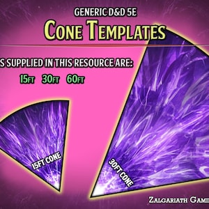 Dnd 5e Spell Aoe Templates: Cones, Cubes, Lines & Radius Circles ...