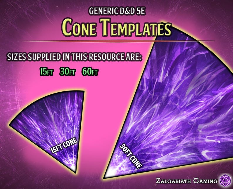 Dnd 5e Spell Aoe Templates: Cones, Cubes, Lines & Radius Circles ...