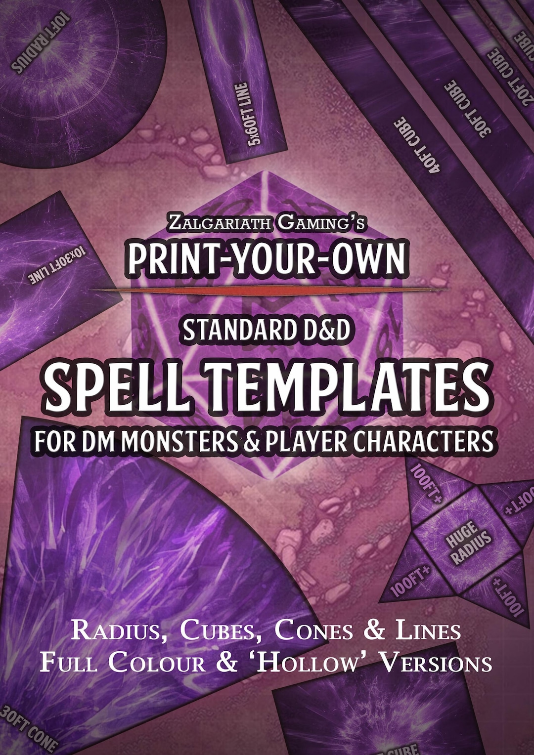 Dnd 5e Spell Aoe Templates: Cones, Cubes, Lines & Radius Circles ...