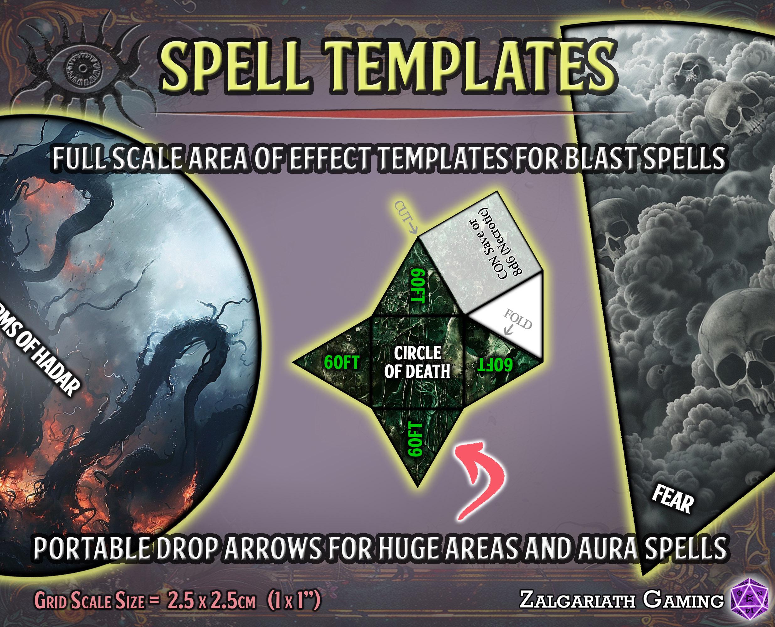 Dnd Warlock Spellbook Kit: Spell Cards, Tokens, Templates, Minis ...