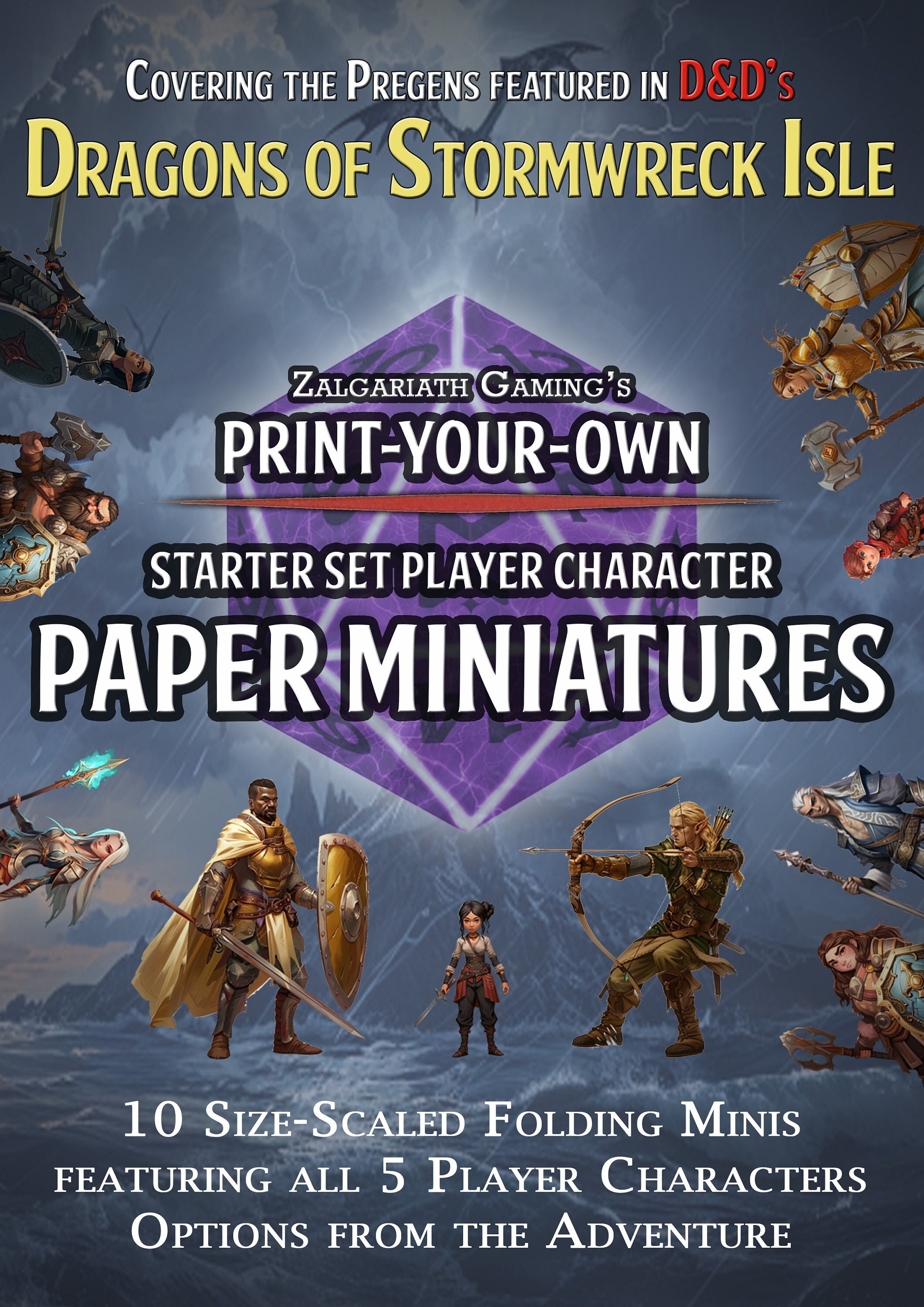 Dnd Dragons of Stormwreck Isle Player Character Printable Paper Minis ...