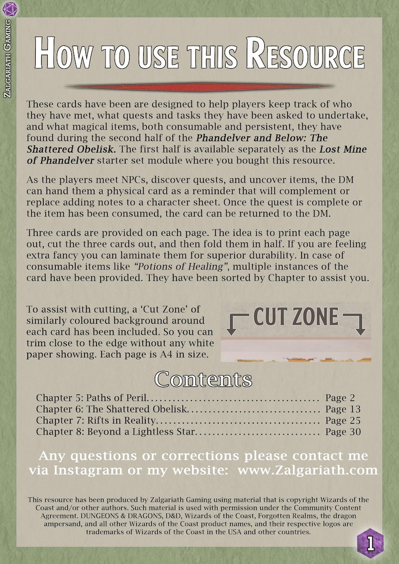 Dnd Phandelver and Below: the Shattered Obelisk Printable DM Handouts ...