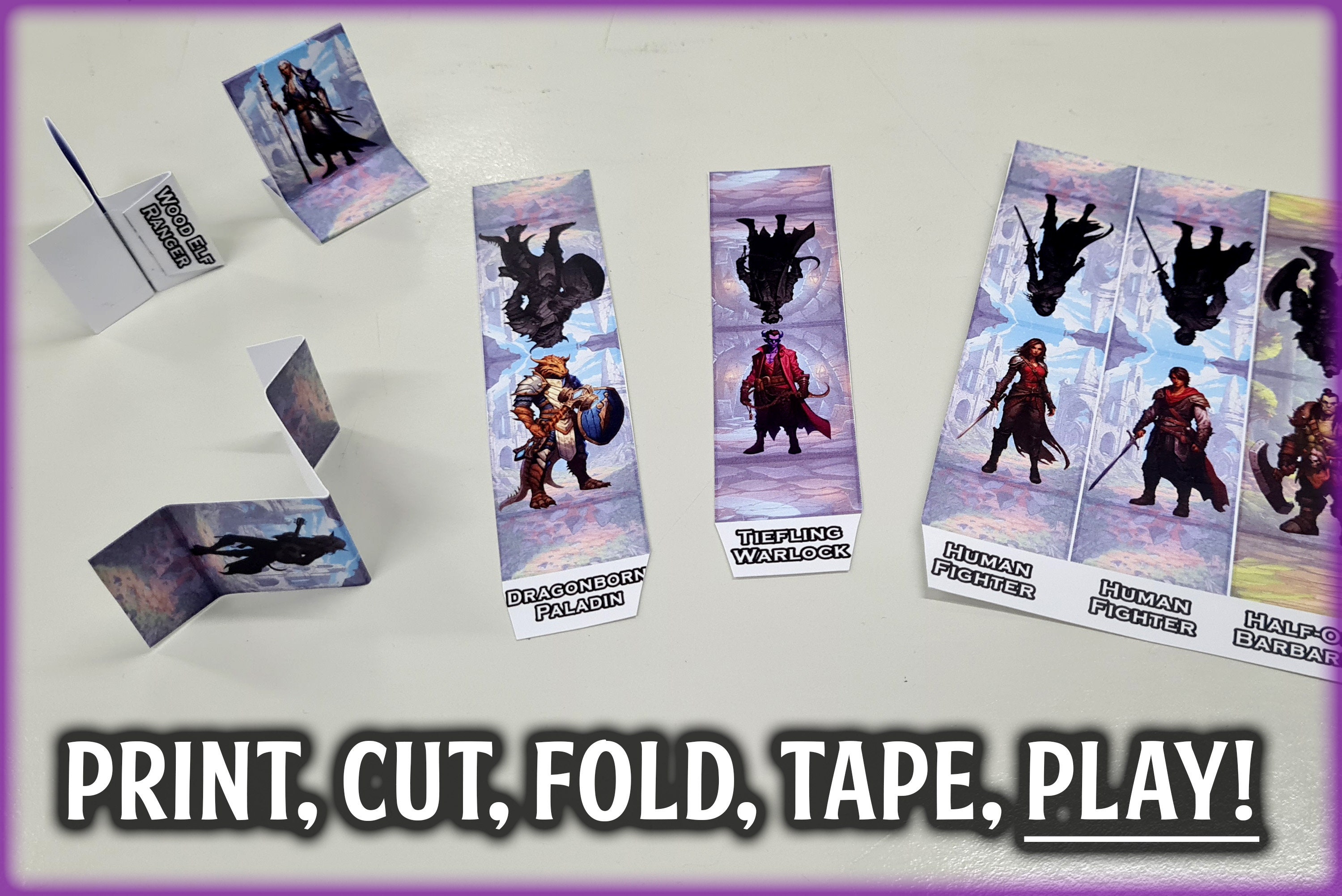 Dnd Lost Mine of Phandelver Player Character Printable Paper Minis - Etsy