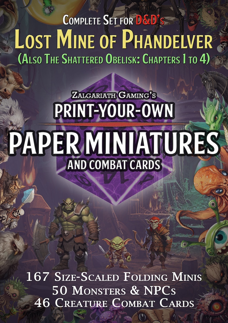 Dnd Lost Mine of Phandelver Paper Minis & DM Card Bundle (printable) - Etsy