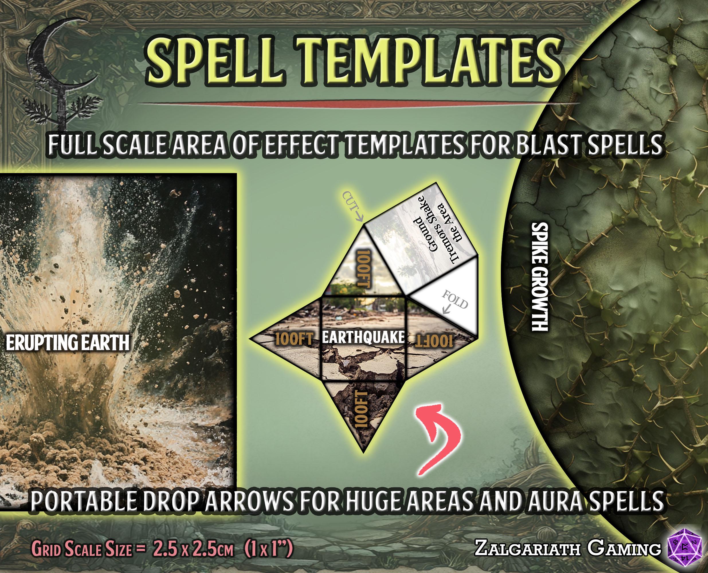 Dnd Druid Spellbook Kit: Spell Cards, Tokens, Templates, Minis ...