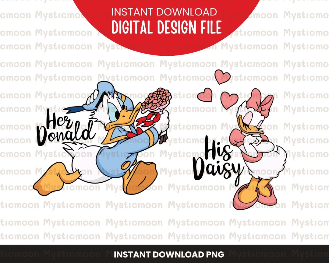 Daisy Duck & Donald Duck Valentines Shirt, Couples Png Shirts, Love Png ...