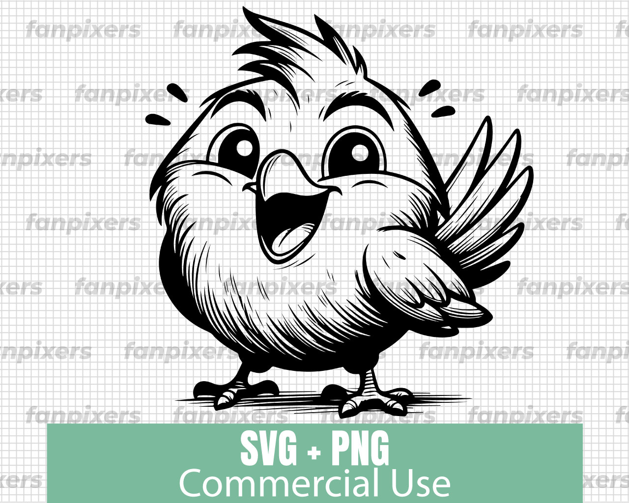 Happy Bird SVG: Commercial Use, T-shirt & Sticker Design (digital ...