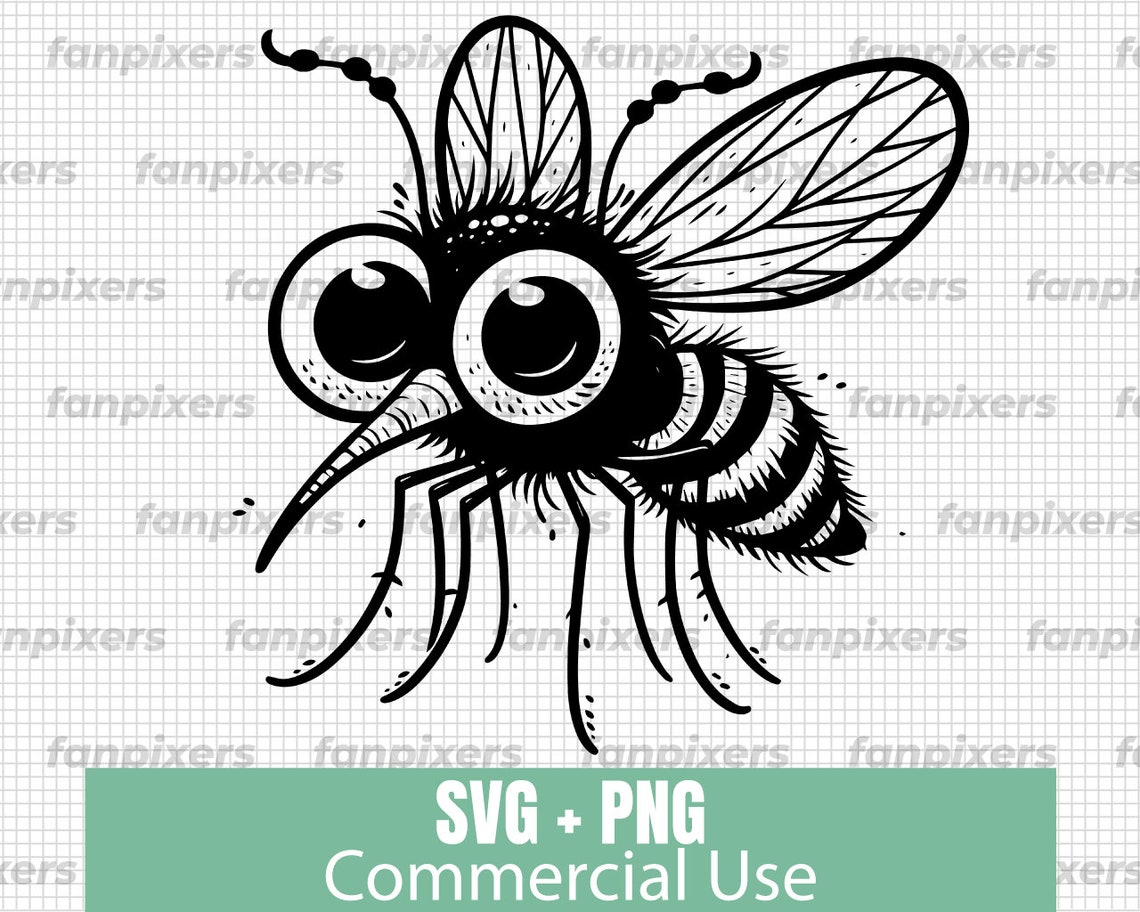 Cute Mosquito SVG and PNG for Commercial Use. Perfect for Digital ...