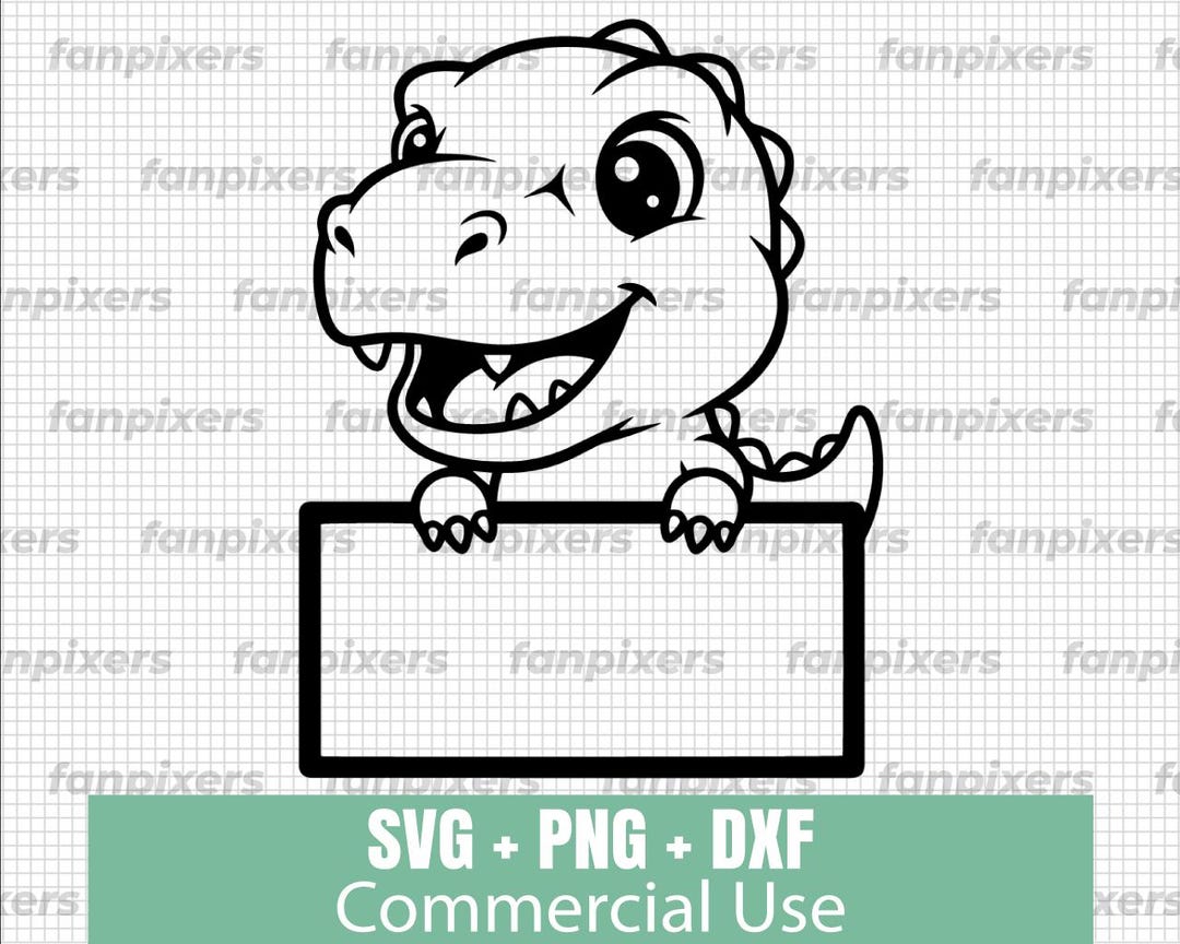 T-rex Peeking Split Monogram SVG PNG DXF, Dinosaur Cricut Cut File for ...