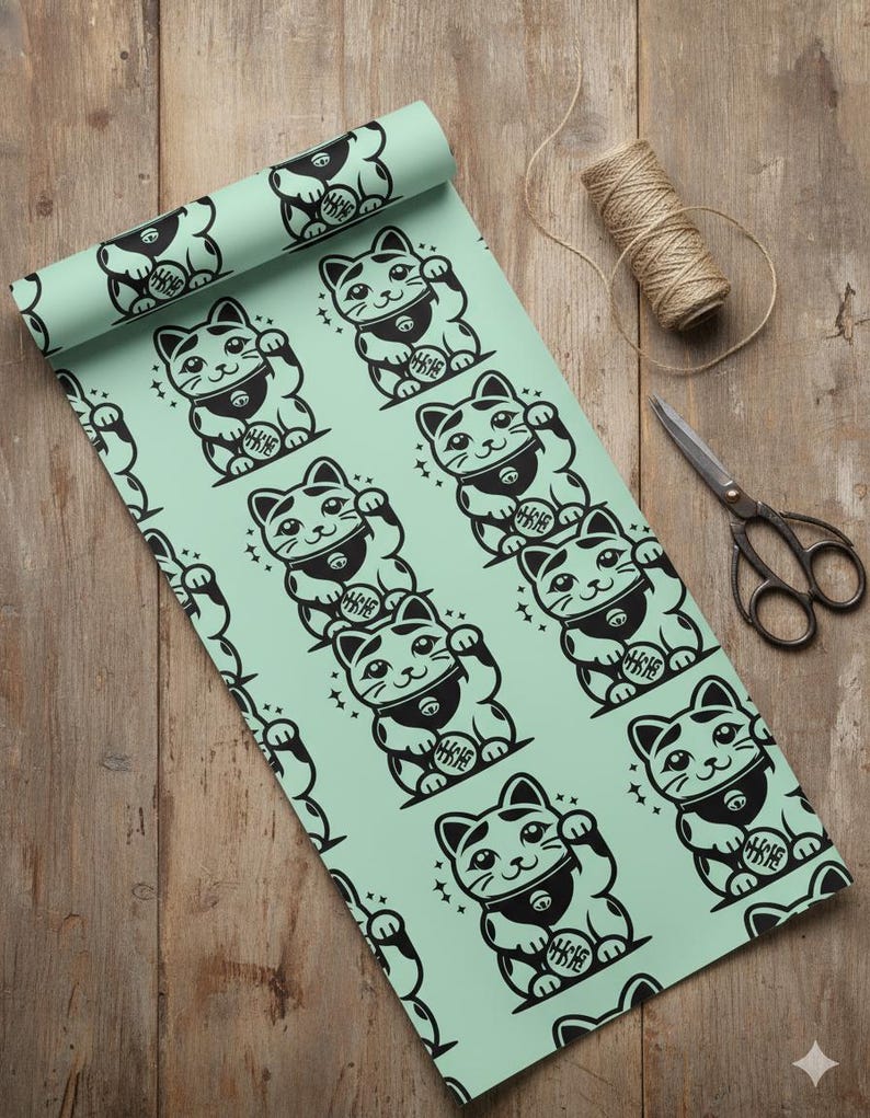 Maneki Neko SVG: Lucky Cat Clipart, Commercial Use (digital Download ...