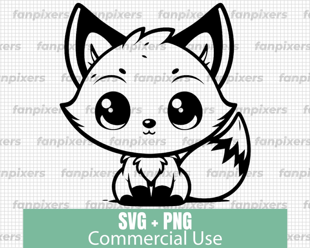 Cute Fox SVG and PNG for Commercial Use, Perfect for DIY Projects, T ...