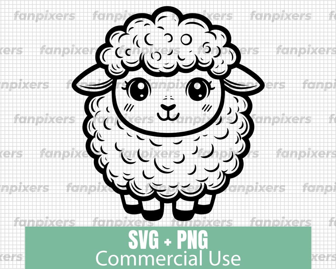 Cute Sheep SVG and PNG Files for Cricut, Ideal for Commercial Use, DIY ...