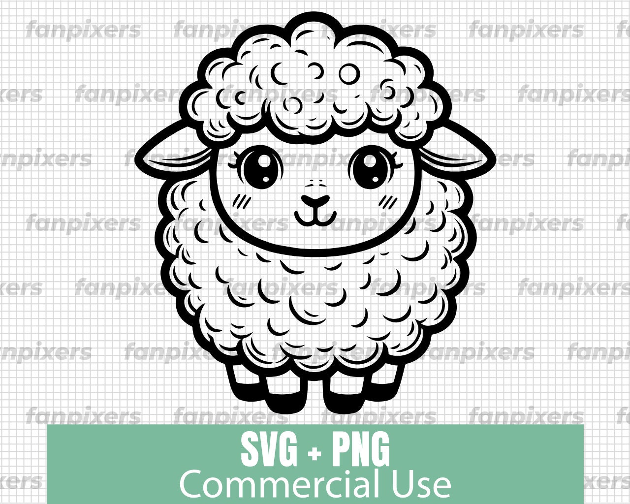 Cute Sheep SVG and PNG Files for Cricut, Ideal for Commercial Use, DIY ...