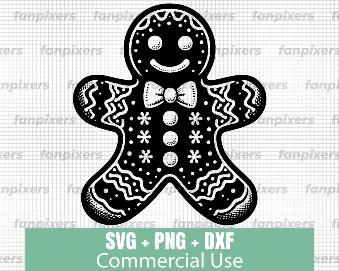 Charming Gingerbread Men SVG, PNG, and DXF for Commercial Use. Perfect ...