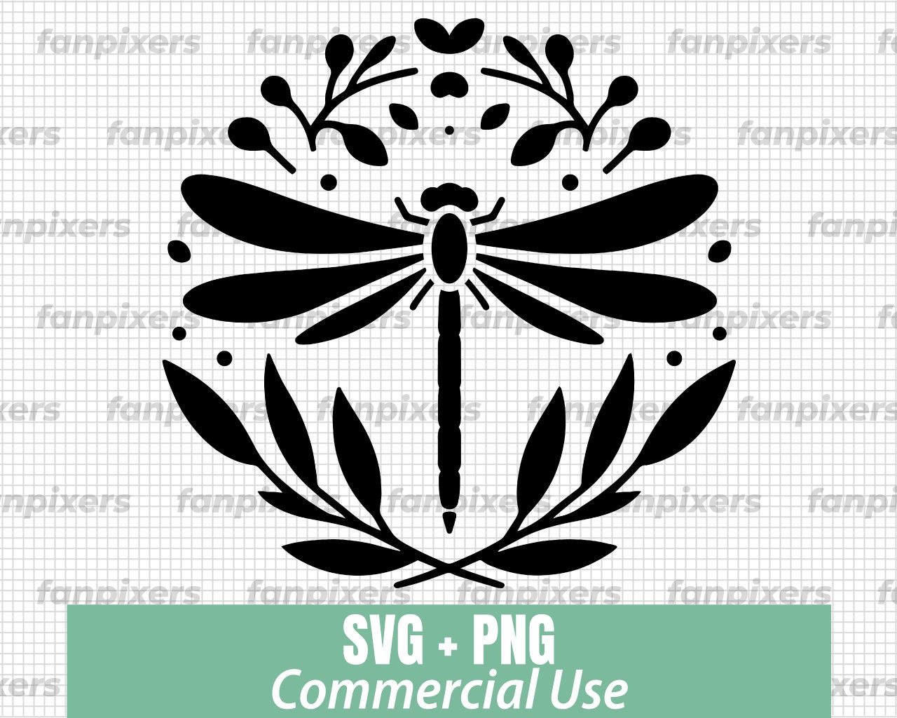 Dragonfly Flowers SVG PNG, Floral Dragonfly Svg, Dragonfly Clipart ...