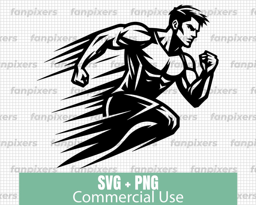 Running Man SVG and PNG, Sport Design Perfect for Commercial Use ...