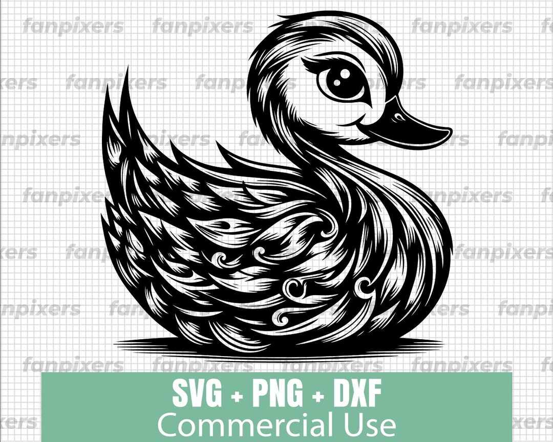 Cute Duck SVG, PNG, and DXF Digital Download. Perfect for Commercial ...