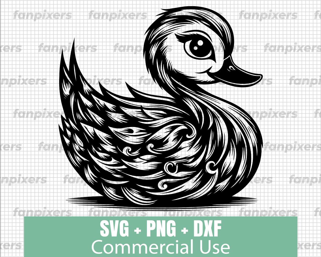 Cute Duck SVG, PNG, and DXF Digital Download. Perfect for Commercial ...