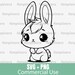 Cute Chibi Rabbit SVG and PNG for Commercial Use, Perfect for Digital ...