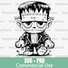 Chibi Frankenstein Monster SVG Y PNG Para Uso Comercial. Descarga ...