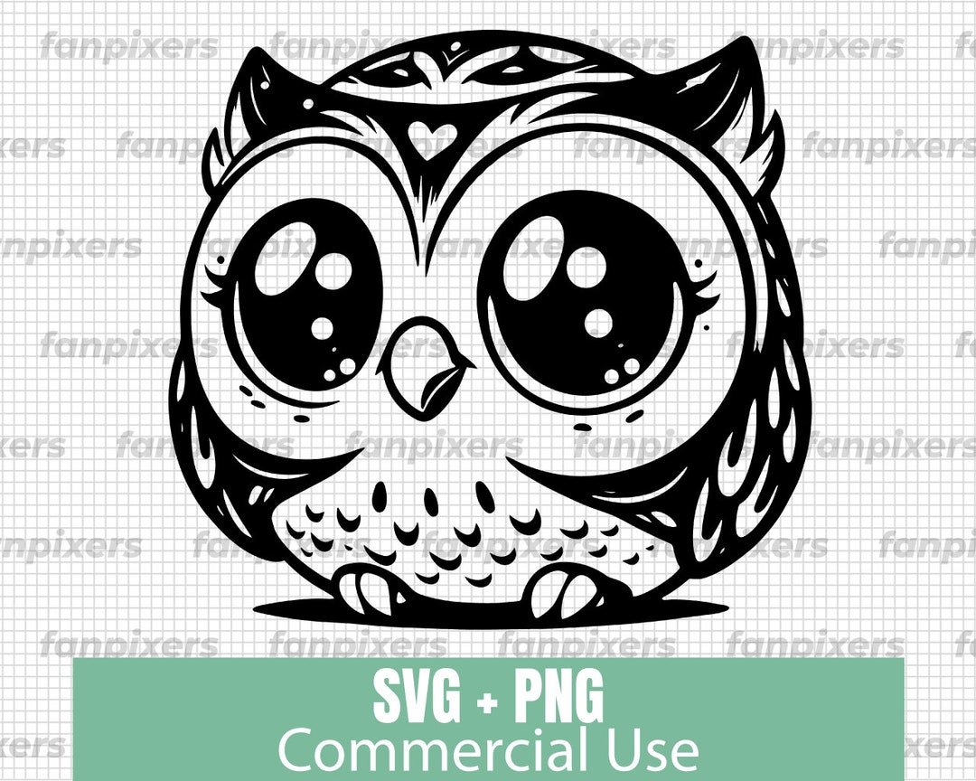 Cute Baby Owl SVG and PNG Files for Cricut, Commercial Use, Digital ...