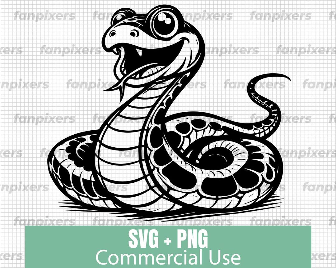 Cute Snake SVG and PNG Digital Download for Commercial Use. Perfect for ...