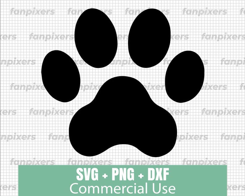 Cat Paw Print SVG: Silhouette Vector File (digital Download) - Etsy