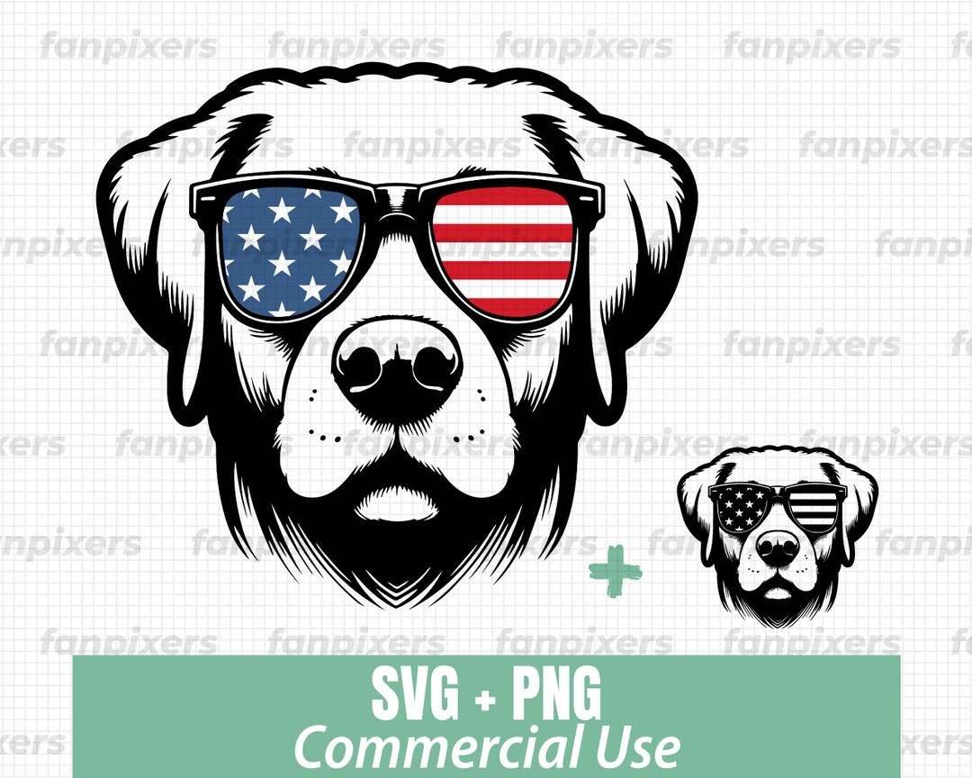 Labrador SVG PNG, Patriotic Dog SVG, 4th of July Dog Shirt, American ...