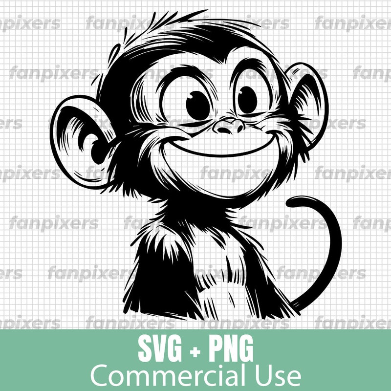 Monkey Svg - Etsy