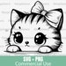 Cute Peeking Kitty SVG and PNG. Perfect for Commercial Use, DIY Crafts ...