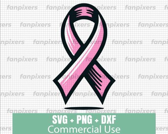 Bright Pink Awareness Ribbon SVG DIGITAL DOWNLOAD - Etsy