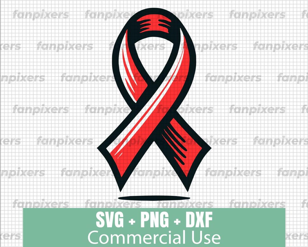 Red Ribbon HIV/AIDS Awareness (svg, Png, Dxf Digital Download) - Etsy